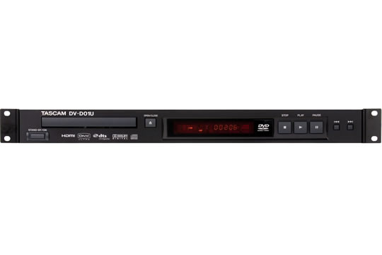 TASCAM DV-D01U Rack Mountable DVD Player - HR