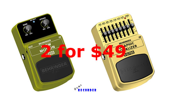 Behringer Pedal Pack 2 Effects Pedal-Stomp Box Bundle - HR