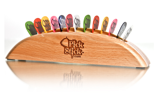 Pick Stick PS101GB Gloss Blonde Wood Finish Pick Holder - HR