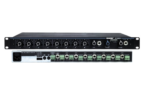 Shure SCM800 8-Channel Microphone Mixer - HR