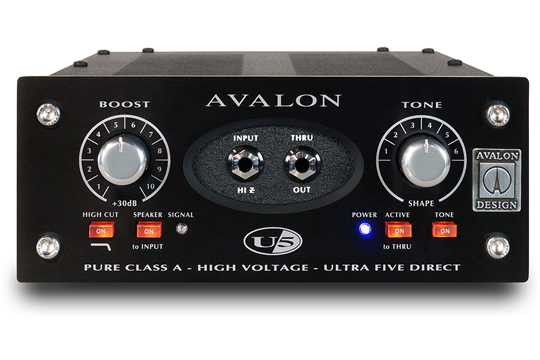 Avalon U5 Class A Instrument DI Box-Preamplifier BLACK RED - HR