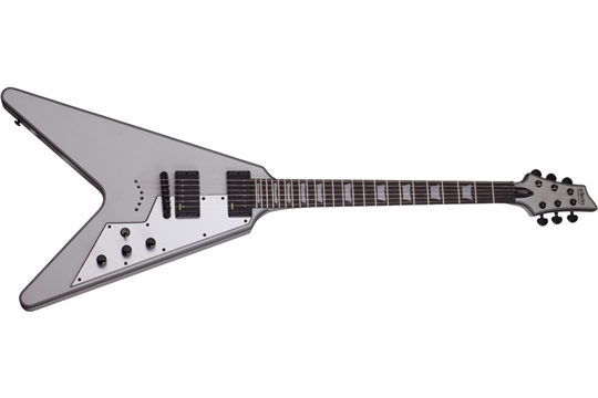 Schecter V-1 Platinum SSV Electric Guitar (Satin Silver) - HR